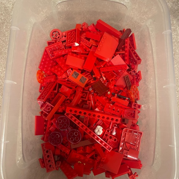Lego | Toys | Lego Red Assorted Building Blocks Bundle Lot | Poshmark
